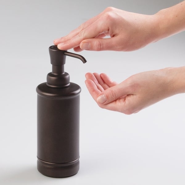 InterDesign 76385 York Metal Soap Dispenser & Lotion Pump, Bronze, 8 Oz ...