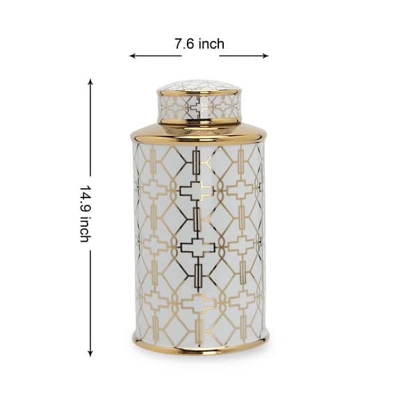 Beloved Geometric Jar with Lid - Bed Bath & Beyond - 38110234