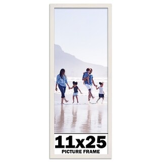11x25 Frame White Wash Picture Frame - Complete Modern Photo Frame ...