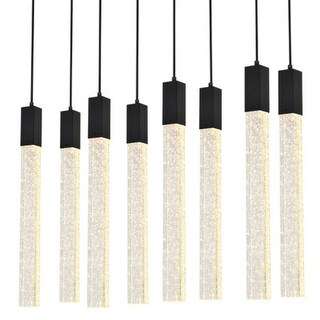 Elegant Lighting 2066D36 Weston 8 Light 36" Wide LED Crystal Linear ...