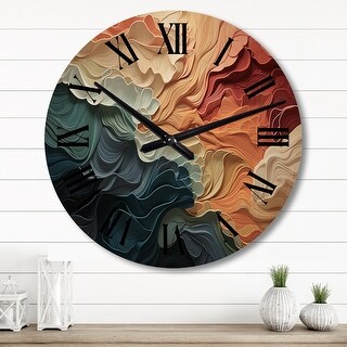 Designart "Biomorphism Organic Forms V" Modern Oversized Wood Wall ...