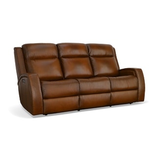 Mustang Rust Power Reclining Sofa with Power Headrests by Flexsteel - 84" x 42" x 40" - Bed Bath ...