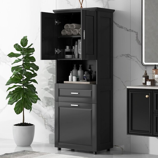 Tall storage cabinet with baskets store