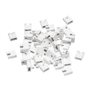 50pcs 2.54mm Pin Header Jumper Cap Short Circuit Connection Cap White ...