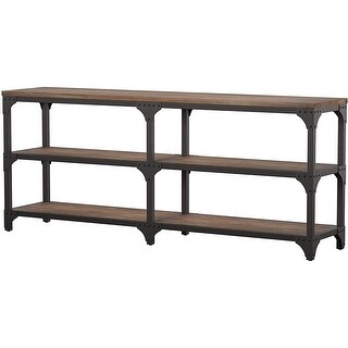 72" Console Table in Weathered Oak - Bed Bath & Beyond - 36950017