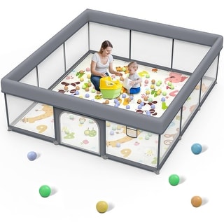 Extra Large Baby Playpen, Sturdy Safety Play Pen for Babies and ...