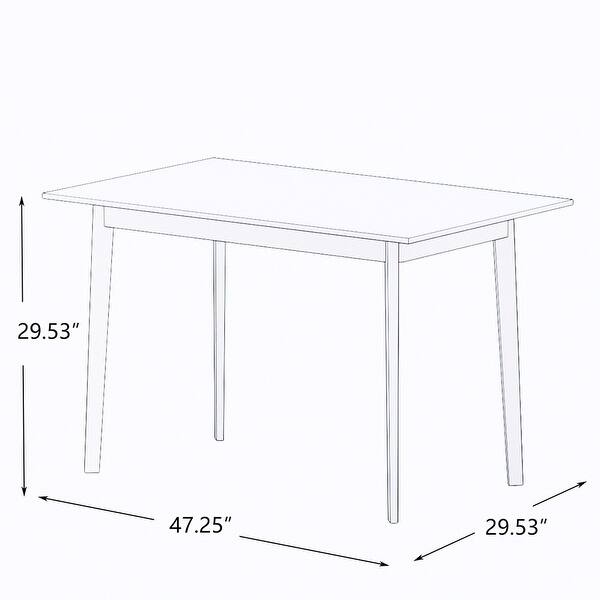 Modern Dining Table Kitchen Table Rectangular Top with Solid Wood Leg ...