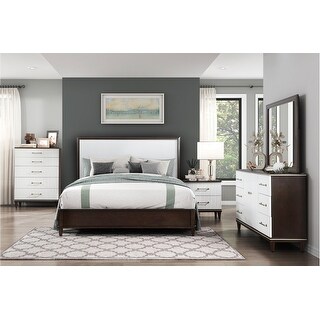 Eden 3 Piece White Espresso Panel Bedroom Set - Bed Bath & Beyond ...
