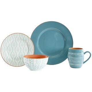 16 Piece Stoneware Dinnerware Set - Bed Bath & Beyond - 37421601