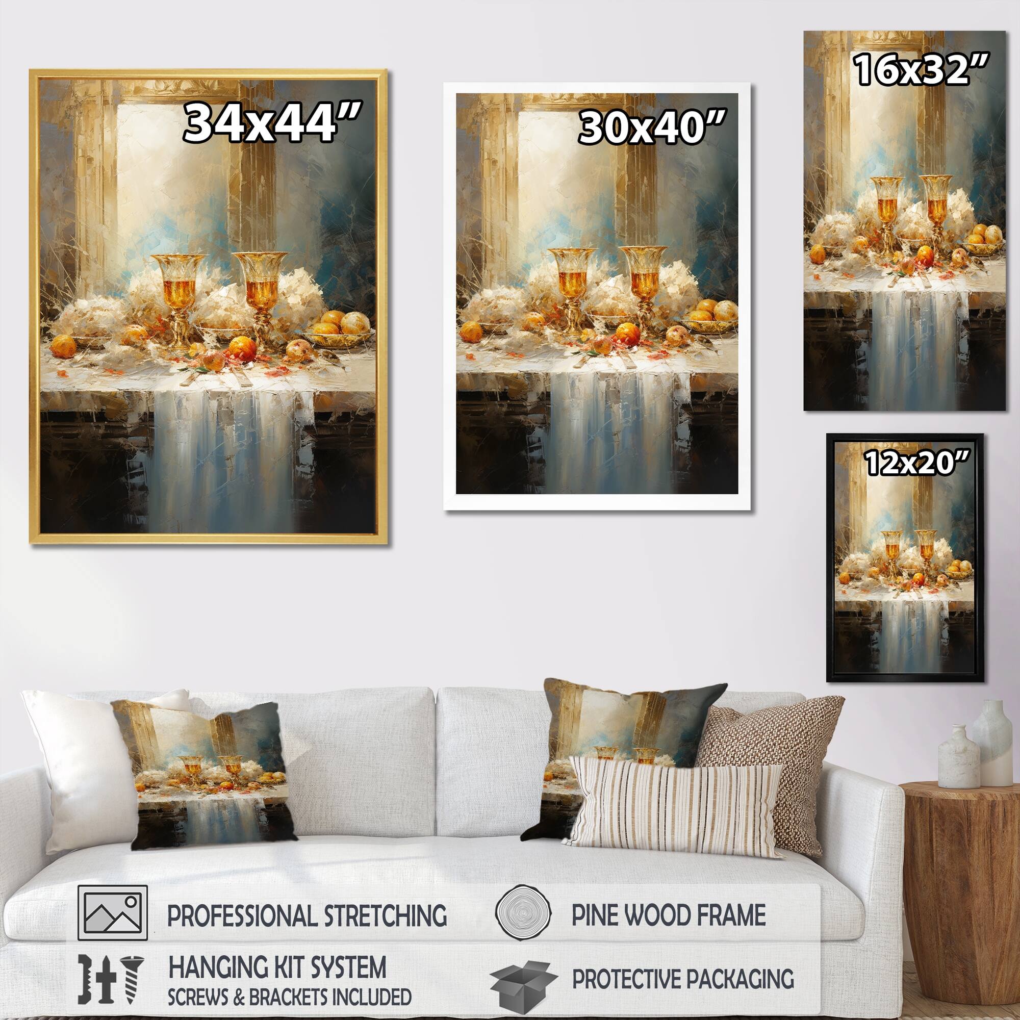 Designart "The Last Supper Spectrum Collage" Christianity Wall Art - On ...