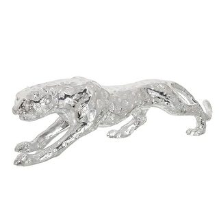 Standing Silver Leopard Large 31 Inches Long - Bed Bath & Beyond - 39164907