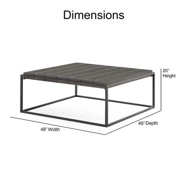 Steve Silver Tolleson Walnut Finish Square Coffee Table - Bed Bath ...