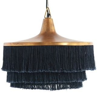 Modern Boho Metal Ceiling Light with Fringe - Bed Bath & Beyond - 33637004