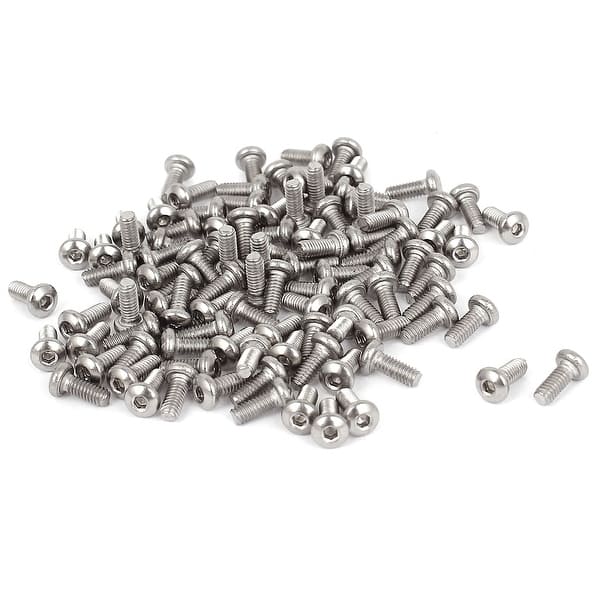 100 Pcs M3x16mm Stainless Steel Hex Socket Button Head Bolts Screws 0 ...