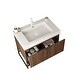 35-inch Bathroom Vanity with Retro Walnut Drawers, Spacious Storage ...