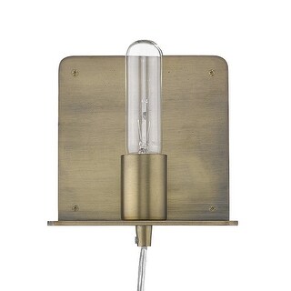 Petite Dull Gold Shelf Wall Light - 6' x 7' - Bed Bath & Beyond - 39574362