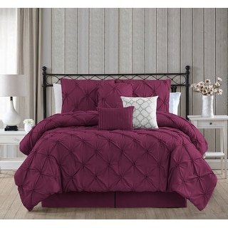 Smocked Circle Embellished 7-Piece Microfiber Comforter Set - Bed Bath ...