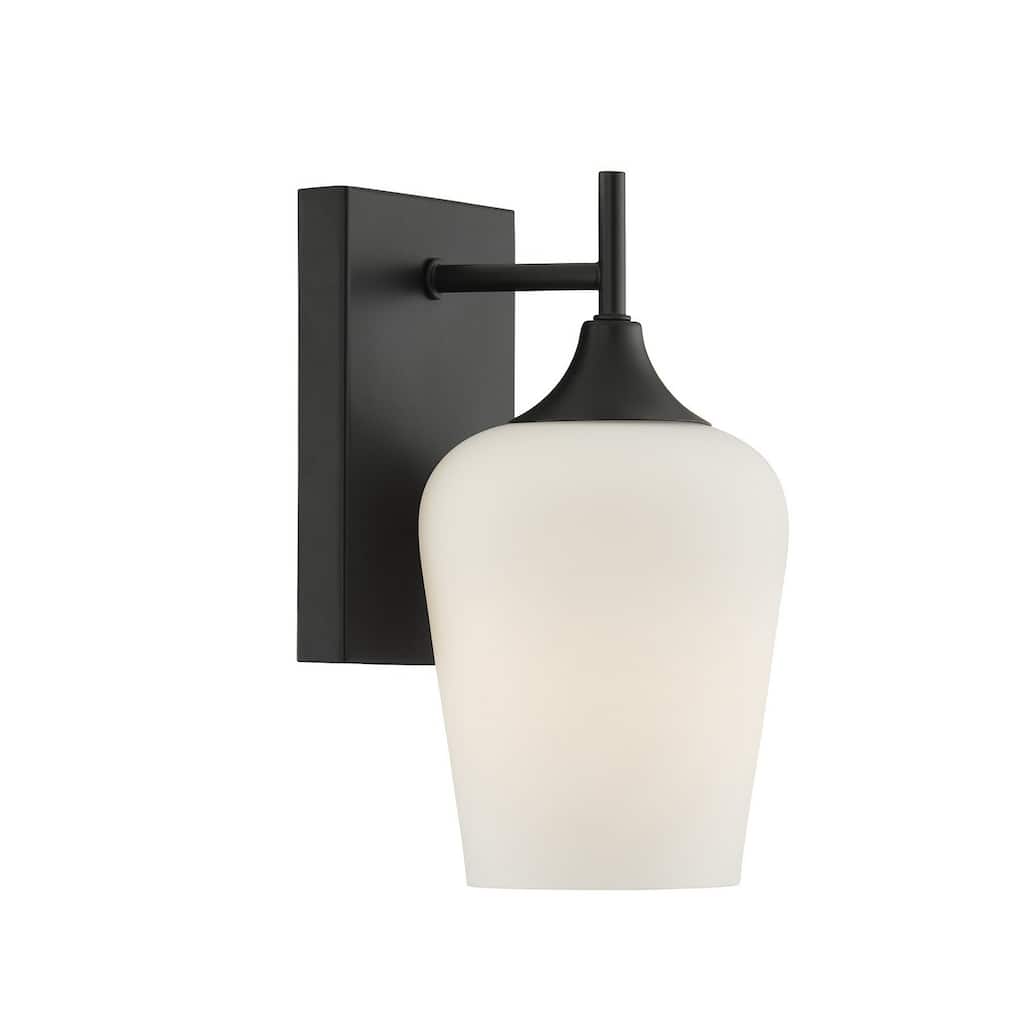 Rylann 1-light Matte Black Wall Sconce - Matte Black - Overstock - 22839436