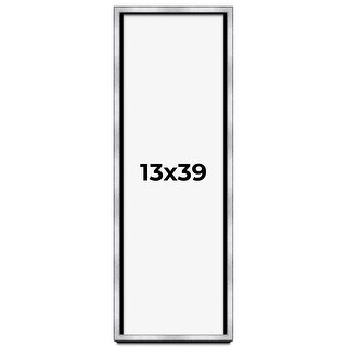 13x39 Shadow Box Frame Silver | 1.375 Inches Deep Real Wood - Bed Bath ...