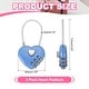 3 Pack Heart Padlock Heart Shape Love Lock Combination Lock Locker ...