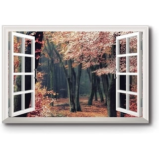 Window View Prints for Home Autumn Season Forest Trail - Bed Bath ...