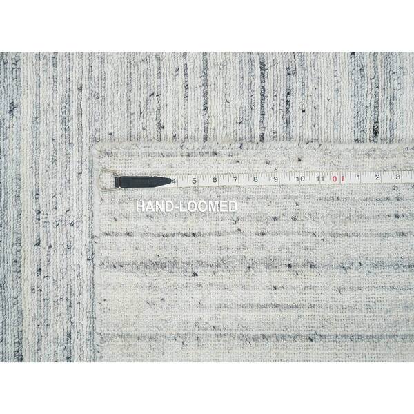 Shahbanu Rugs Ivory Pure Wool Vegetable Dyes Hand Loomed Plain Modern ...