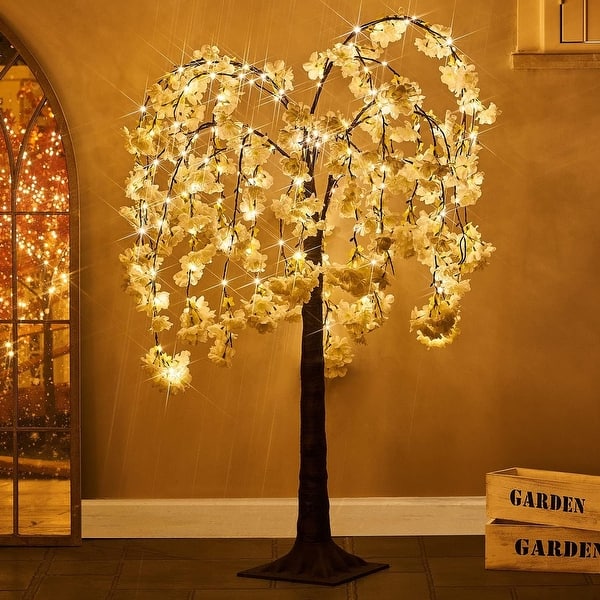 Cherry Blossom Tree with Fairy Lights - White - Bed Bath & Beyond ...