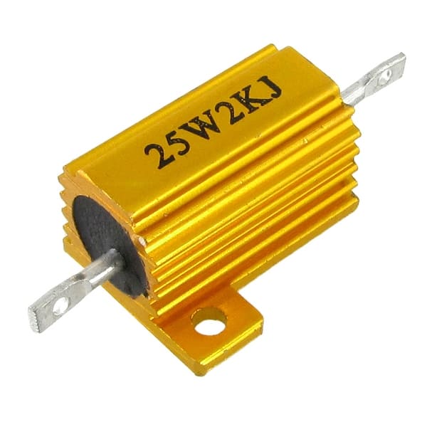 Unique Bargains 2000 Ohm 5% 25 Watt Wire Wound Aluminum Case Power ...