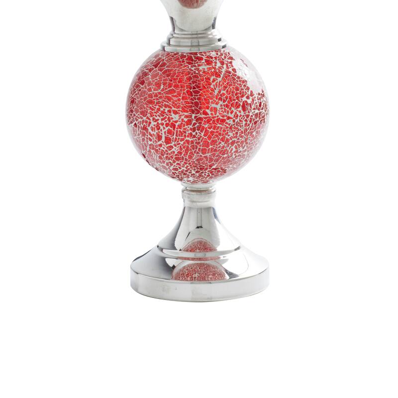 Silver Glass Glam Table Lamp (Set of 2) - 6 x 25 - Overstock - 17350843