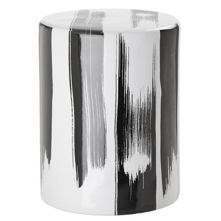 SAFAVIEH Radita Modern Abstract Black Ceramic Garden Stool - Bed Bath ...