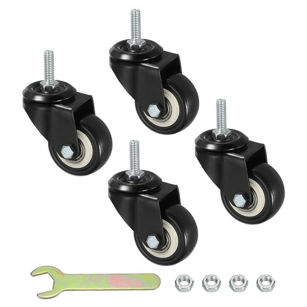 2 Inch Swivel Threaded Stem Casters 5/16"-18UNC Thread 110lbs Load ...