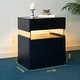 GDF Studio - Avalon Modern LED Nightstand with Three Drawers and 16 ...