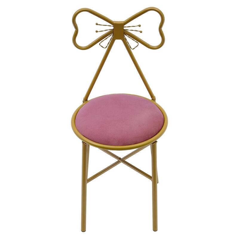 Butterfly Shaped Pink Backrest Makeup Stool Vanity Stool Chair ...