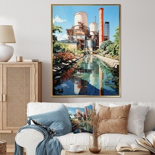 Designart "Power Plants Powerful Energies V" Power Plants Framed Canvas ...