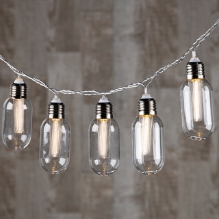 6 Foot Solar LED Oval Bullet Patio String Lights - Bed Bath & Beyond ...