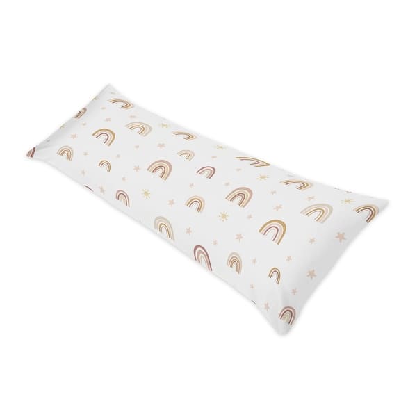 Boho Rainbow Body Pillow Case (Pillow Not Included) - Blush Pink Dusty ...
