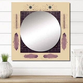 Designart "Sacred Invocation Vintage Mandala" Christianism Wall Mirror ...