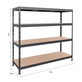 AR Shelving Heavy Duty Massive Rack 71 24 2,400 Lb - Bed Bath & Beyond ...