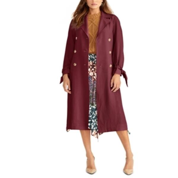 Rachel Roy Women's Tie Sleeve Trench Coat Black Size Large - Bed Bath ...