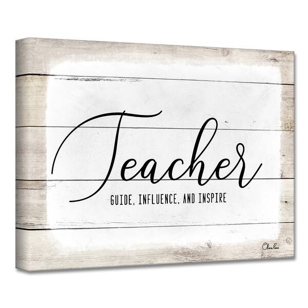 Olivia Rose 'Teacher' Canvas Textual Wall Art - Bed Bath & Beyond ...