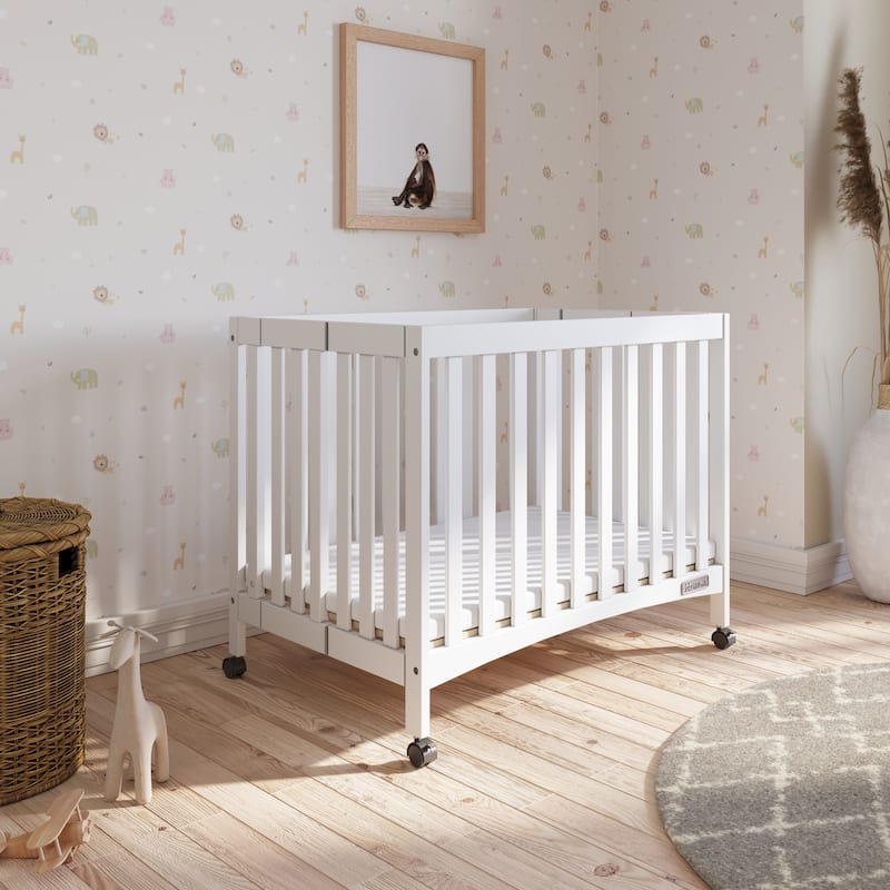 Forever Eclectic London Folding Mini Crib - 39.25" L x 25.25" W x 32" H ...