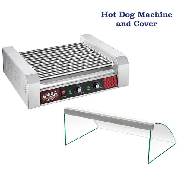 11 Roller Hot Dog Machine with Tempered Glass Cover by Great Northern ...