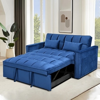 Modern flannel double sofa with folding bed, small double sofa with ...