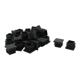 30pcs 19 x 19mm Plastic Square Ribbed Tube Inserts End Covers Cap - Bed ...