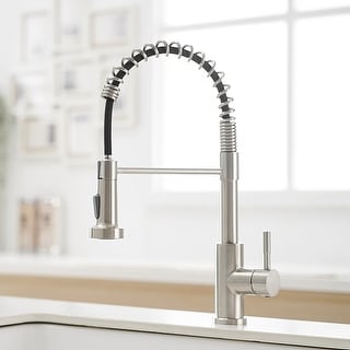 Single Handle Stainless Steel Pull Down Kitchen Faucet - Bed Bath ...