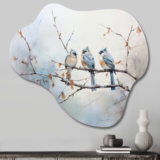 Designart - Birds On The Brink II - Bird Sculptures Wall Art In Metal ...