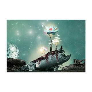 Special disaster Collage Cosmic Floral Botanical Art Print/Poster - Bed ...