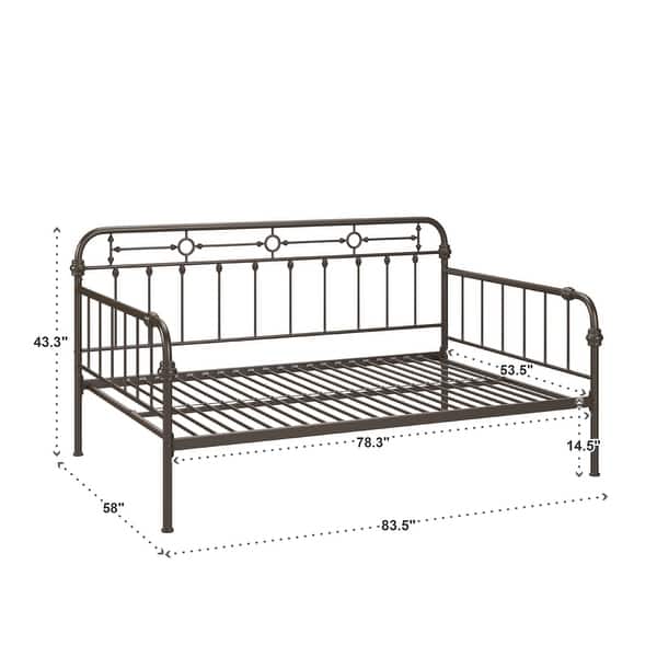 Darren Bronze Metal Full Size Daybed by iNSPIRE Q Classic - Bed Bath ...