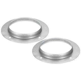 2Pcs 5" Duct Connector Flange Metal Straight Pipe Duct Flange Mounting ...