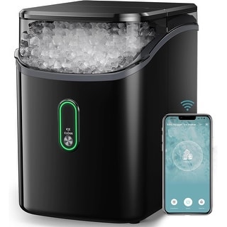 Nugget Ice Maker Countertop, WiFi Pebble Ice Machine with Soft Chewable ...